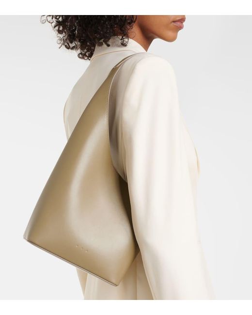 Aesther Ekme Demi Lune Small Leather Tote Bag in Gray | Lyst