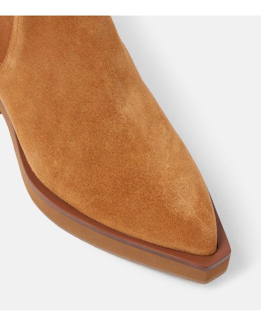 Robert Clergerie Tegan Suede Ankle Boots in Brown | Lyst