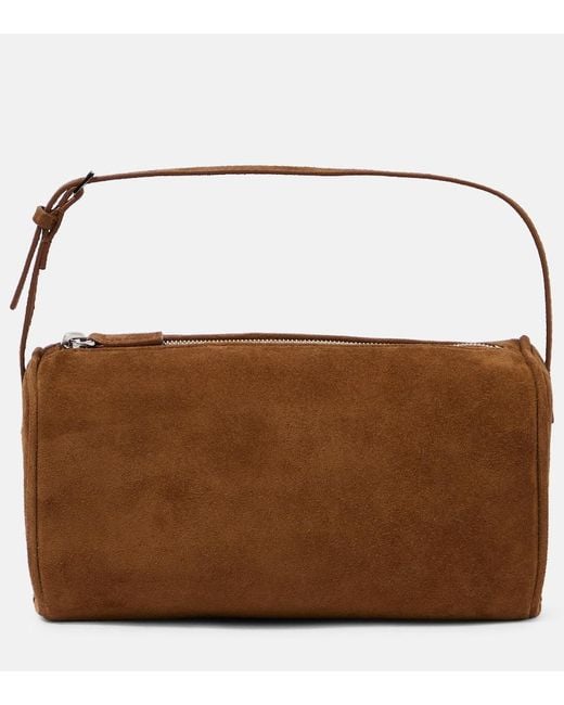 The Row 90s Suede Shoulder Bag in Brown | Lyst