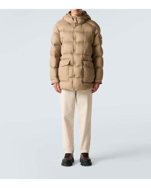 Moncler Bretagne Hooded Down Jacket in Natural for Men | Lyst