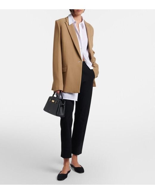DeMellier Hudson Small Leather Top-Handle Bag in Black | Lyst UK