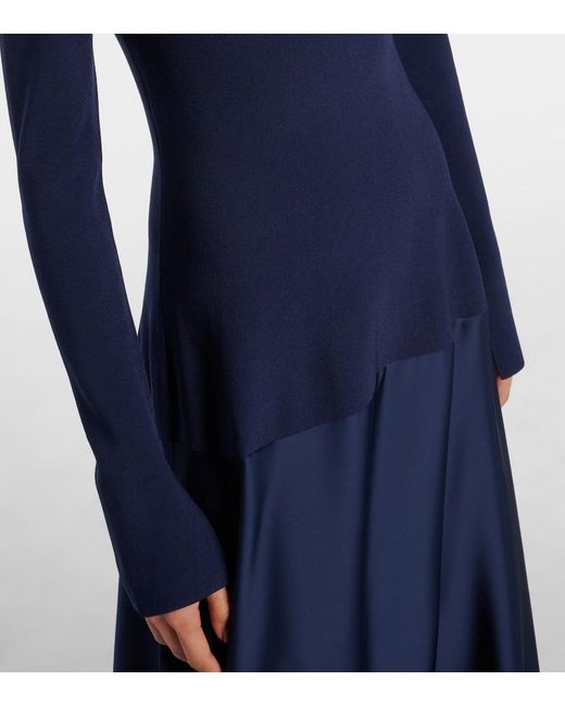 Jonathan Simkhai Paola Satin Gown in Blue | Lyst UK
