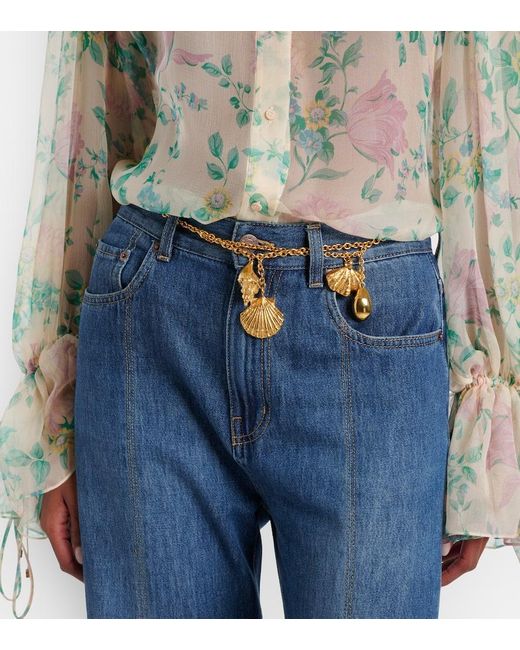 Chloé Shells Chain Belt in Metallic | Lyst