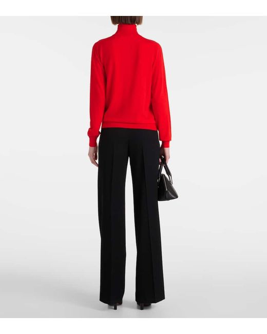 The Row Heva Wool Turtleneck Sweater in Red | Lyst