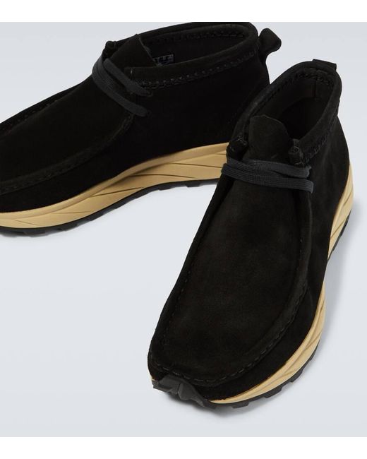 Clarks Wallabee Eden Suede Sneakers in Black for Men | Lyst