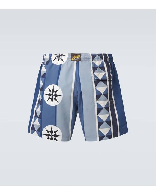 Loewe Paula's Ibiza Printed Swim Trunks in Blue for Men | Lyst