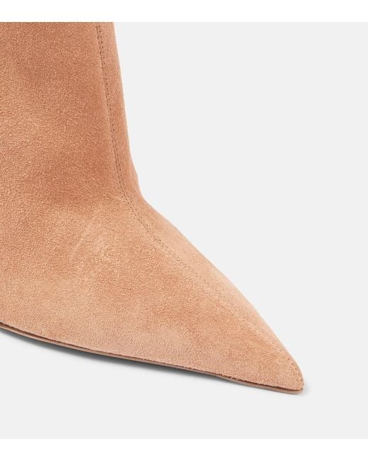 Paris Texas Nina Suede Wedges in Brown | Lyst