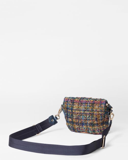 MZ Wallace Gold Multi Tweed Micro Crosby Sling in White | Lyst