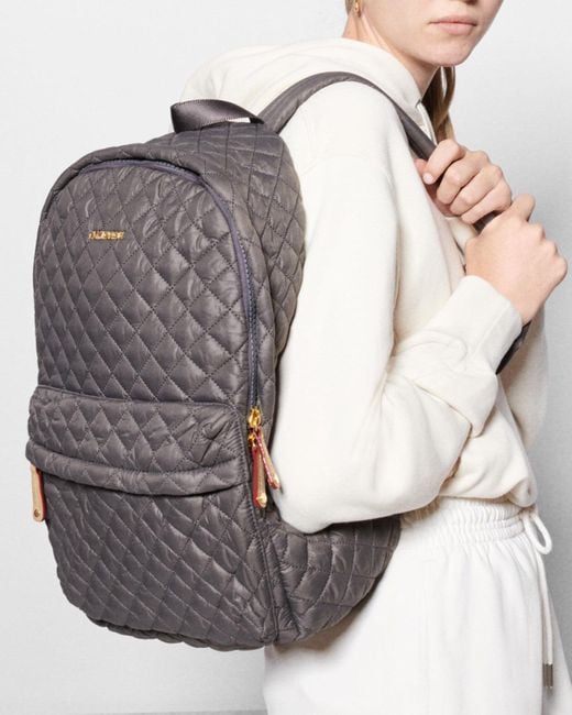 MZ Wallace Magnet Metro Backpack Deluxe in Gray | Lyst
