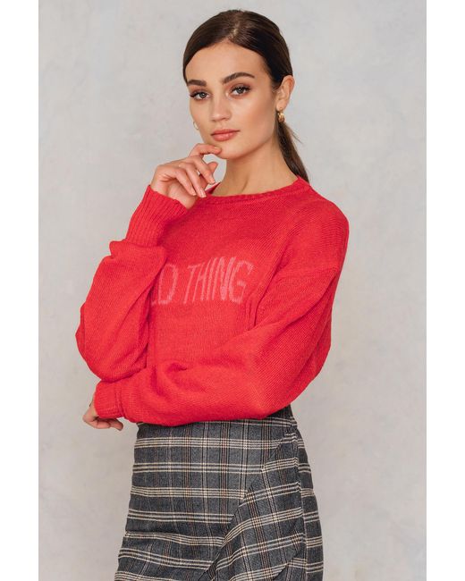 Lyst - Colourful Rebel Sophie Wild Thing Knitwear Jumper in Red - Save 61%
