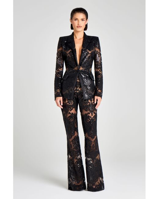 Nadine Merabi Piper Trousers in Black | Lyst UK