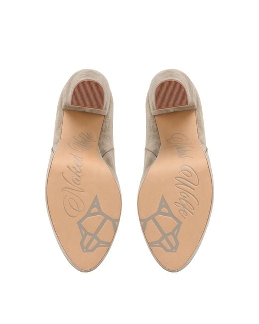 Naked Wolfe Dancer Stone Suede in Natural | Lyst UK