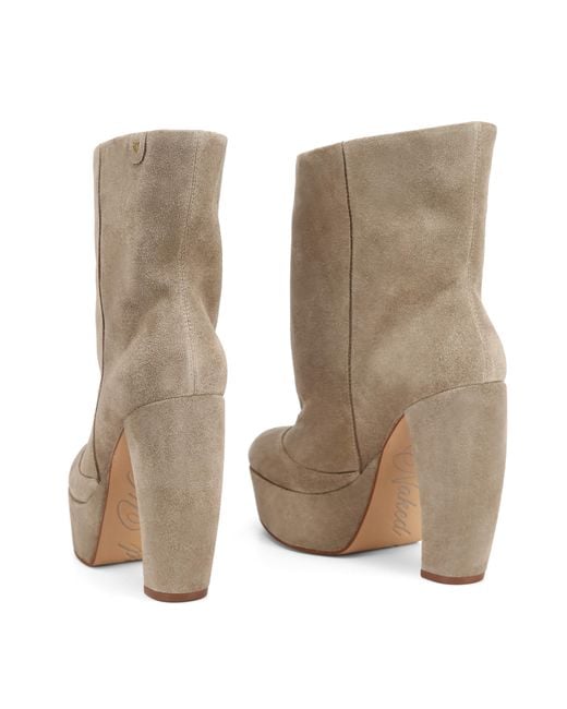 Naked Wolfe Dancer Stone Suede in Natural | Lyst UK