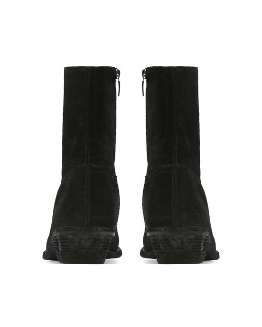 Naked Wolfe Man Italian Suede James Dean Tribute Boots in Black | Lyst