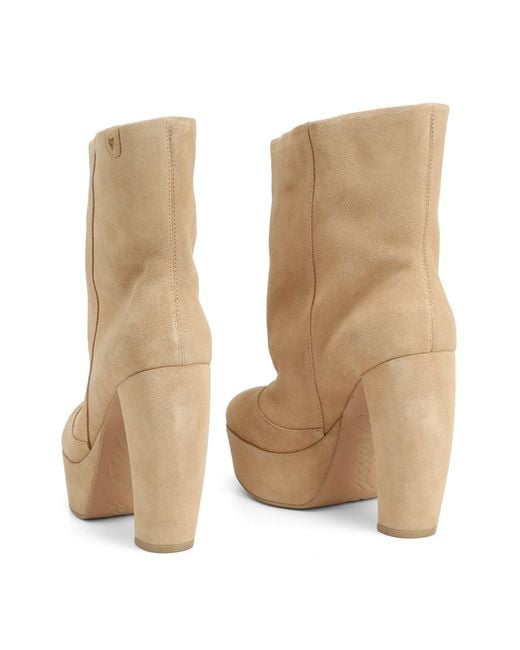 Naked Wolfe Dancer Shell Suede in Natural | Lyst UK
