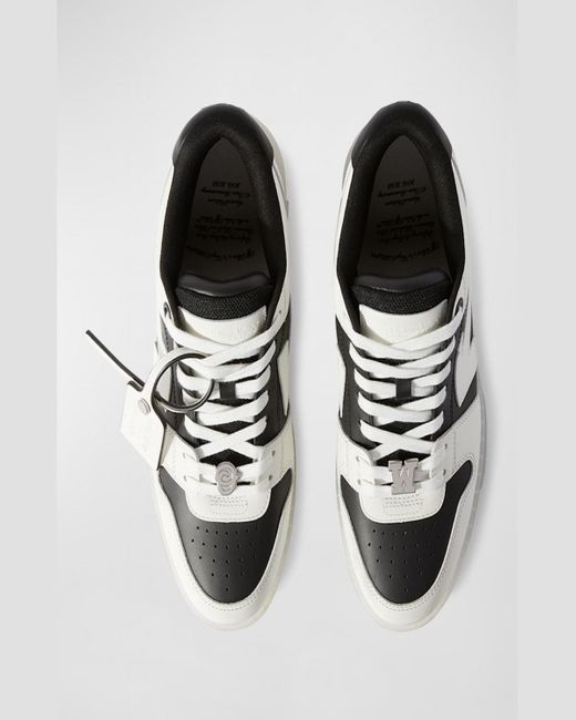 Off-White c/o Virgil Abloh Out Of Office Logic Leather Low-Top Sneakers ...