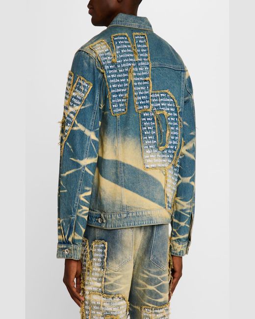 Who Decides War Whiskered Overlay Jacket in Blue for Men | Lyst