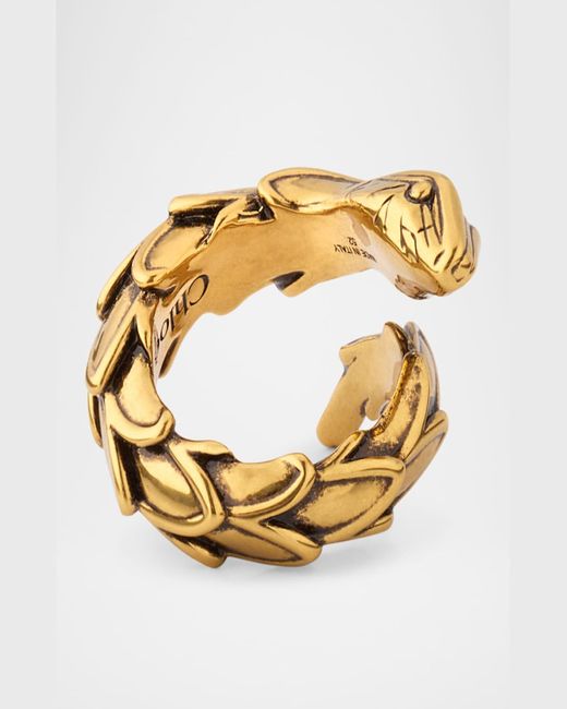 Chloé Snake Coil Brass Ring in Metallic | Lyst