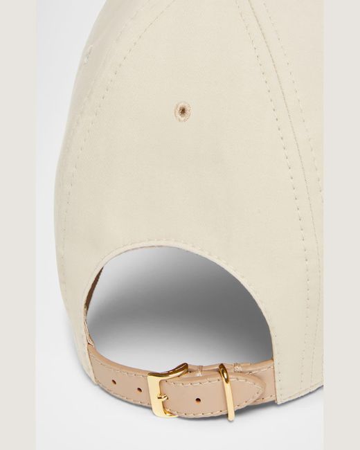 Max Mara Cantico Embroidered Baseball Cap in Natural | Lyst