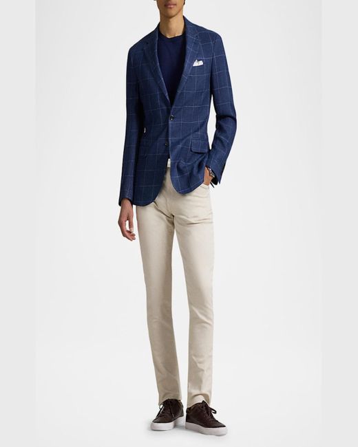 Polo Ralph Lauren Tailored Windowpane Sport Coat in Blue for Men | Lyst