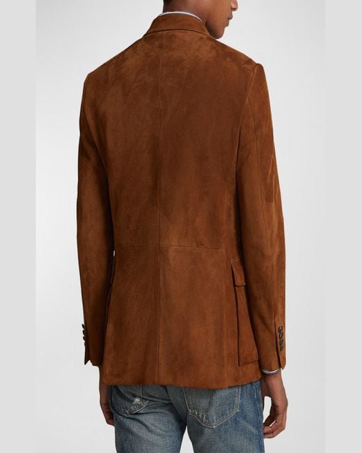 Polo Ralph Lauren Rl67 Suede Jacket in Brown for Men | Lyst