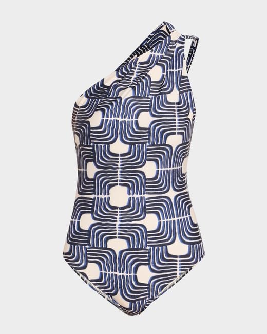 Lenny Niemeyer Loop Backless Asymmetric One-Piece Swimsuit in Blue | Lyst