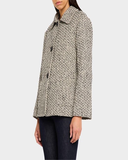 Max Mara Pier Tweed-Knit Short Jacket in Brown | Lyst