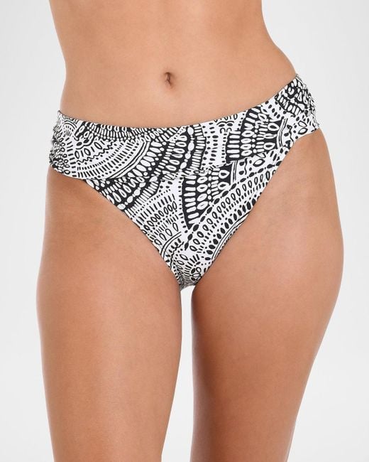 La Blanca Dream Catcher Shirred Band Hipster Bikini Bottoms in Blue | Lyst