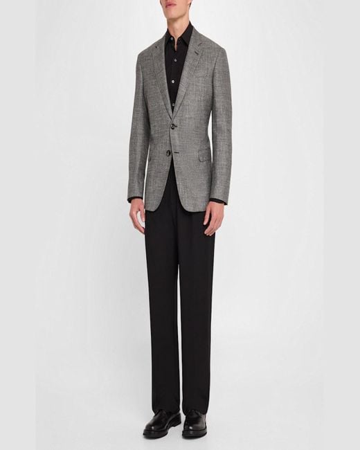 Giorgio Armani Crushed Texture Sport Coat in Gray for Men | Lyst