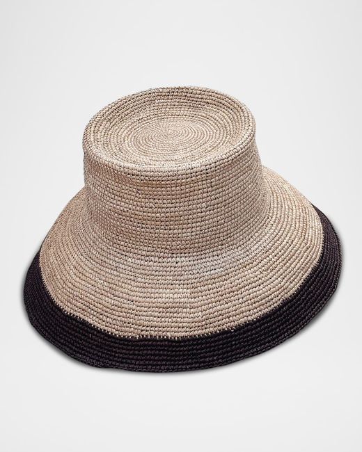 Van Palma Gina Xl Straw Bucket Hat in Natural | Lyst