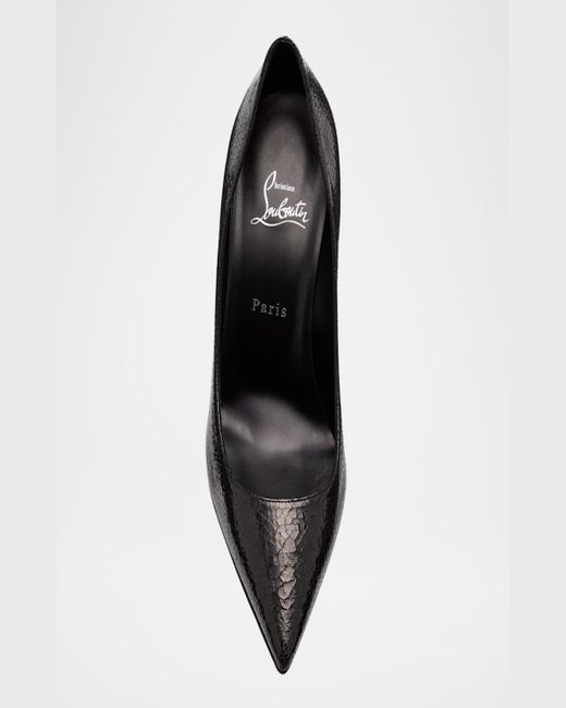 Christian Louboutin Kate Specchio Sole Leather Pumps in Black | Lyst