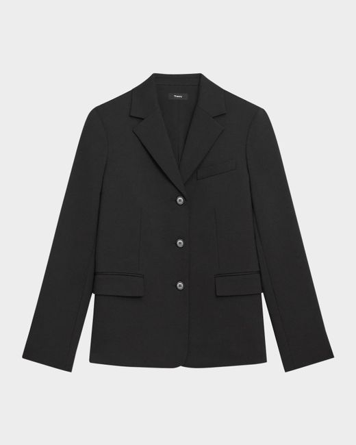 Theory 3-Button Stretch Tailored Jacket in Black | Lyst