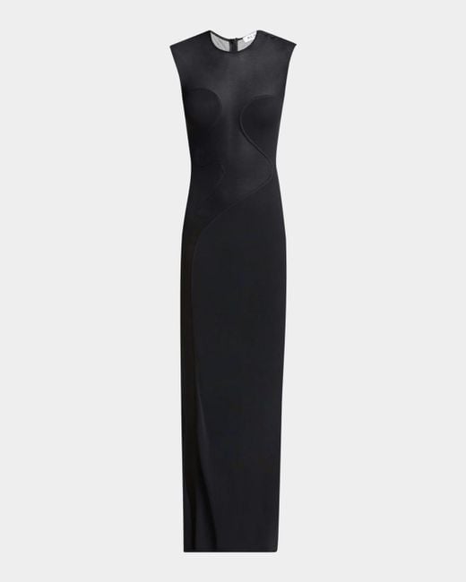 Alaïa Mesh Molded Cutout Gown in Blue | Lyst