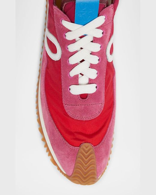 Loewe Flow Retro Runner Sneakers in Red | Lyst