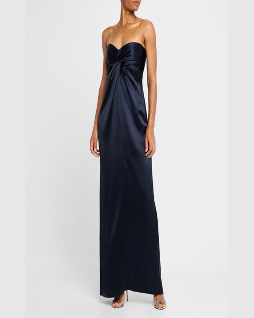 retroféte Olivine Twist Column Dress in Blue | Lyst