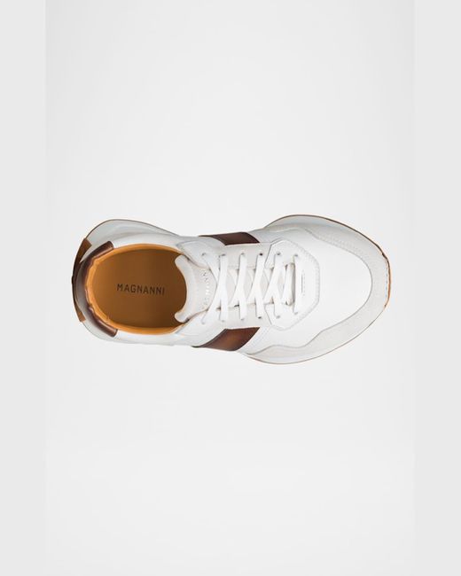 Magnanni Romero Ii Leather And Suede Low-Top Sneakers in White for Men ...