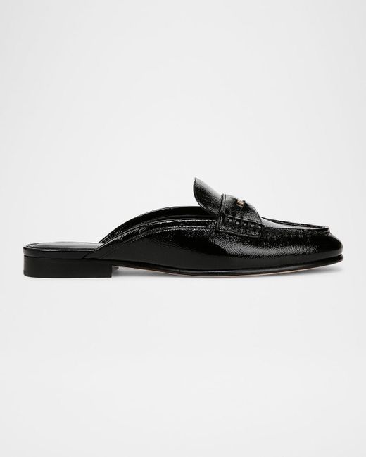 Veronica Beard Leather Penny Loafer Mules in Black | Lyst
