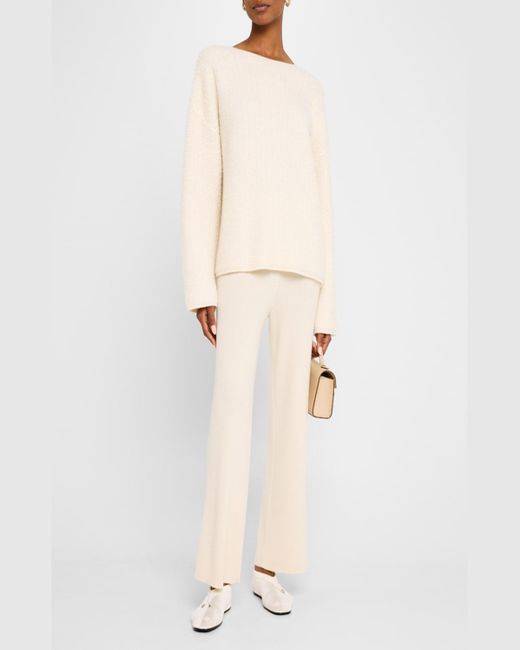 Lisa Yang Elsa Terry-Knit Cashmere Sweater in Natural | Lyst