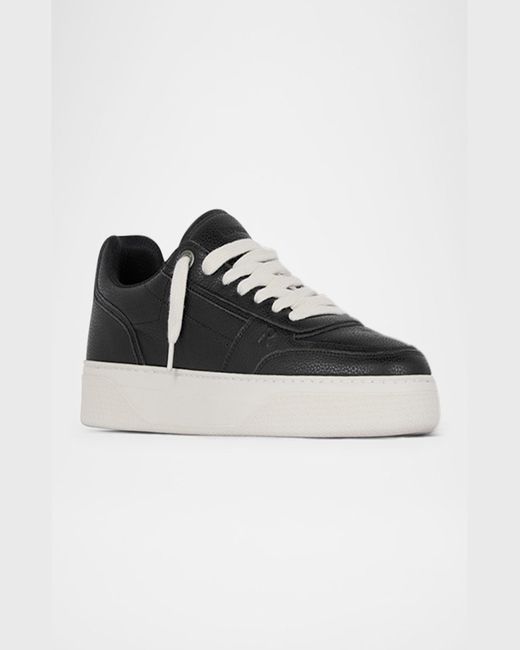 Represent Initial Leather Low-Top Sneakers in Black for Men | Lyst
