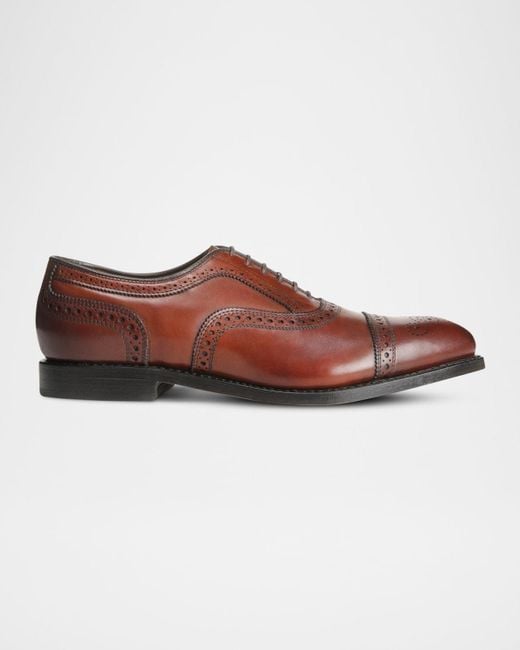 Allen Edmonds Strand Leather Cap-Toe Oxfords in Brown for Men | Lyst