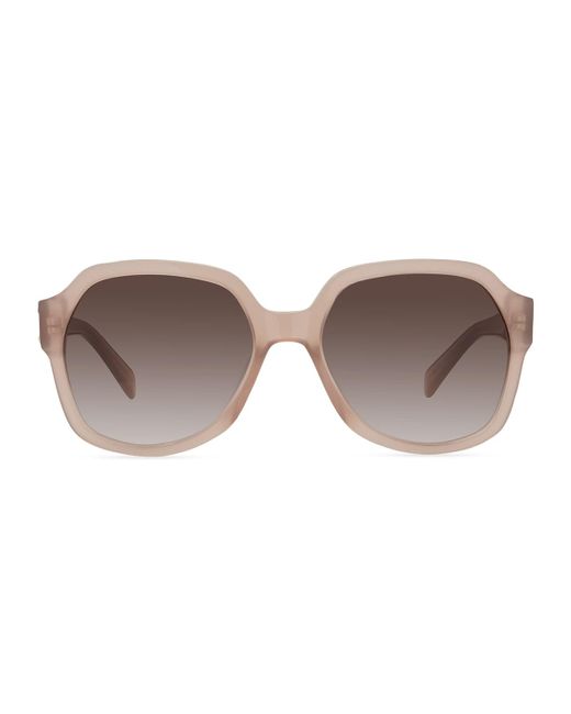 Celine Triomph Round Acetate Sunglasses In Brown Lyst
