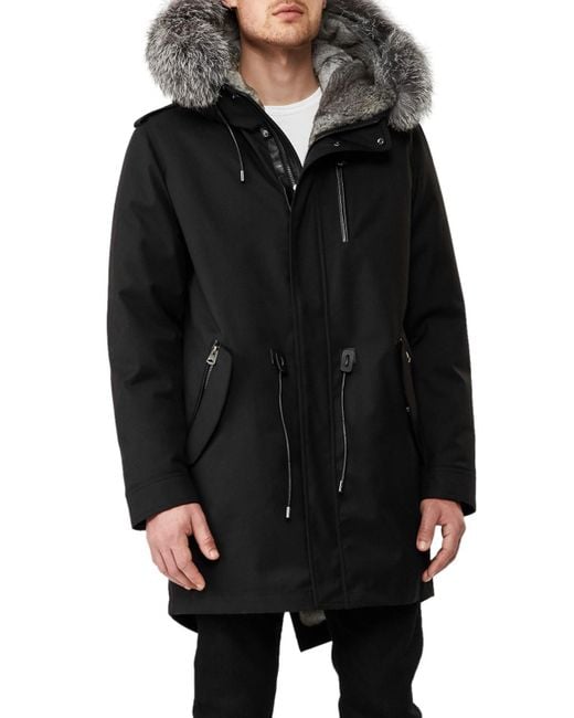Mackage Moritz Fur Lined Parka in Black for Men | Lyst