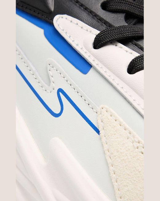 Balmain Run-Row Leather And Nylon Sneakers in Blue for Men | Lyst