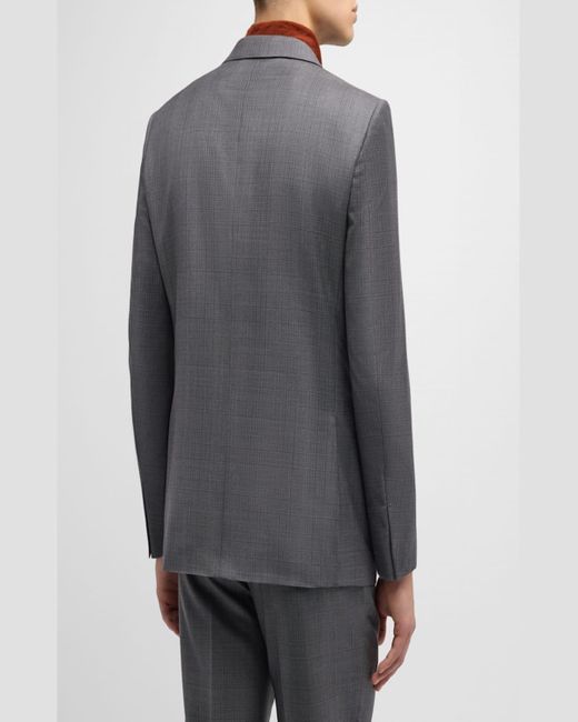 ZEGNA Trofeo Plaid Suit in Gray for Men | Lyst