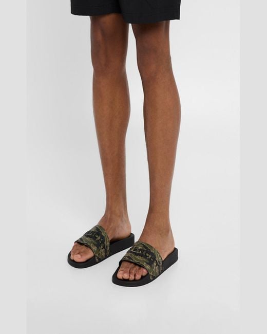 Givenchy Camouflage Logo Slide Sandals for Men | Lyst