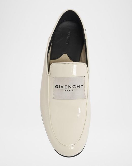 Givenchy Leather Label Loafers in White | Lyst