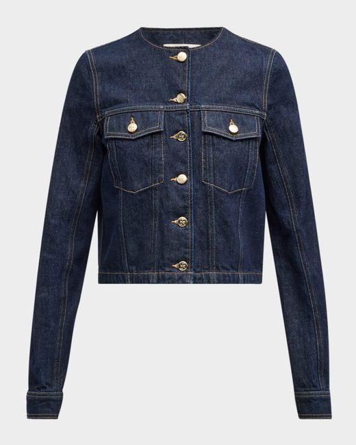 Ulla Johnson The Sabine Tailored Denim Jacket in Blue | Lyst