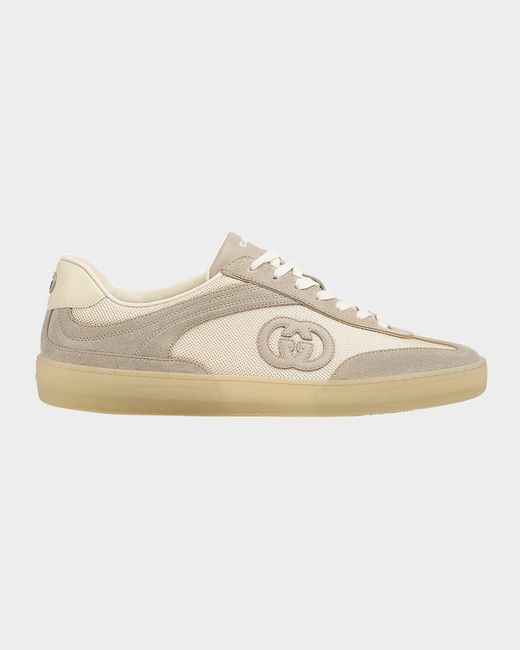 Gucci G74 Interlocking G Low-Top Sneakers in White for Men | Lyst