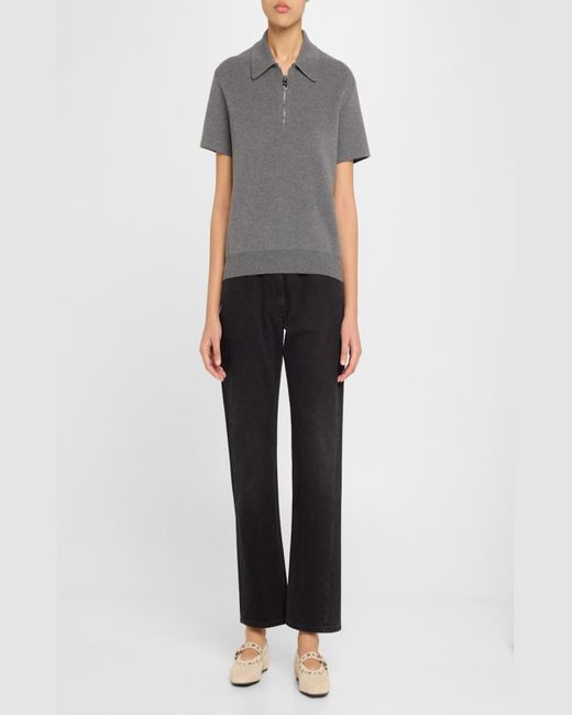 Rag & Bone Spire Suede Mary Jane Ballerina Flats in White | Lyst