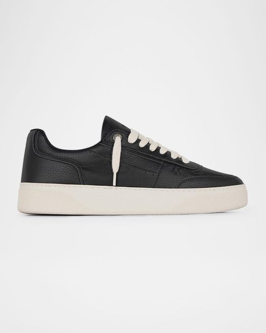 Represent Initial Leather Low-Top Sneakers in Black for Men | Lyst